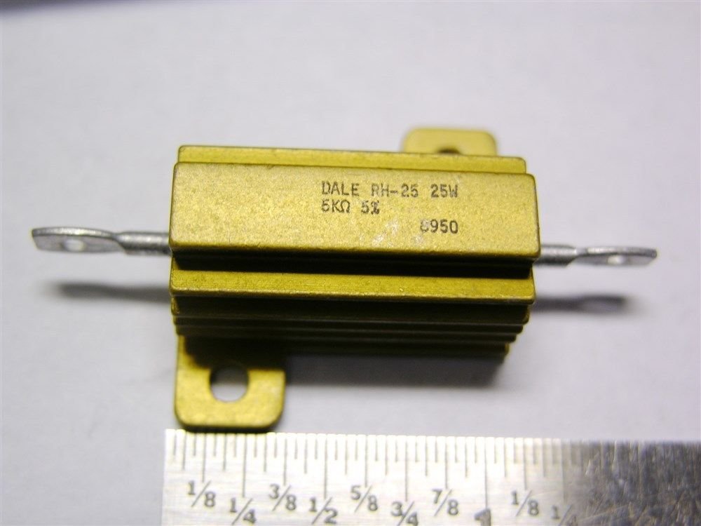 2 Dale / Vishay RH-25 5k Ohm 5% 25W Alumunum Housed Power Resistors ...