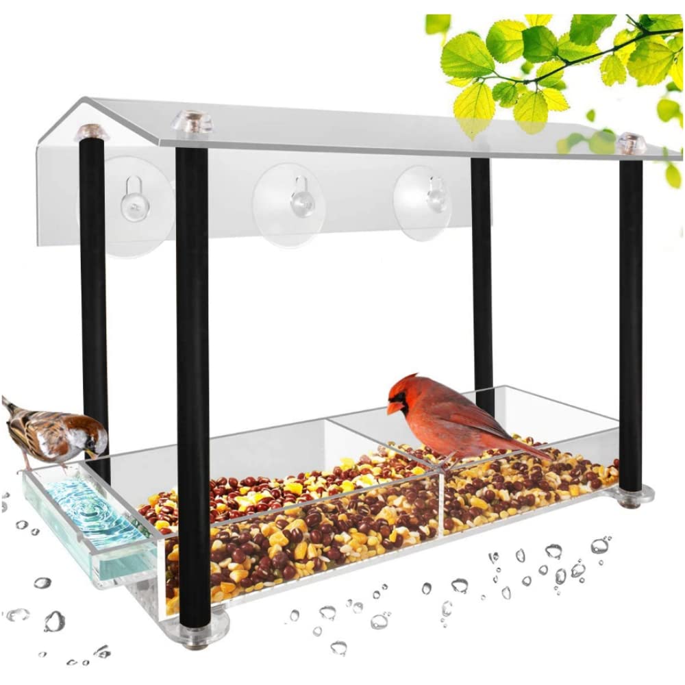 Buy Acrylic Window Bird Feeder,Creative Water Sink & Bird Home Design ...