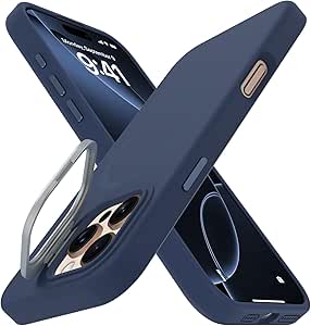 Amazon.com: Vanxiliiy for iPhone 16 Pro Liquid Silicone Case with Invisible Camera Ring Stand ...