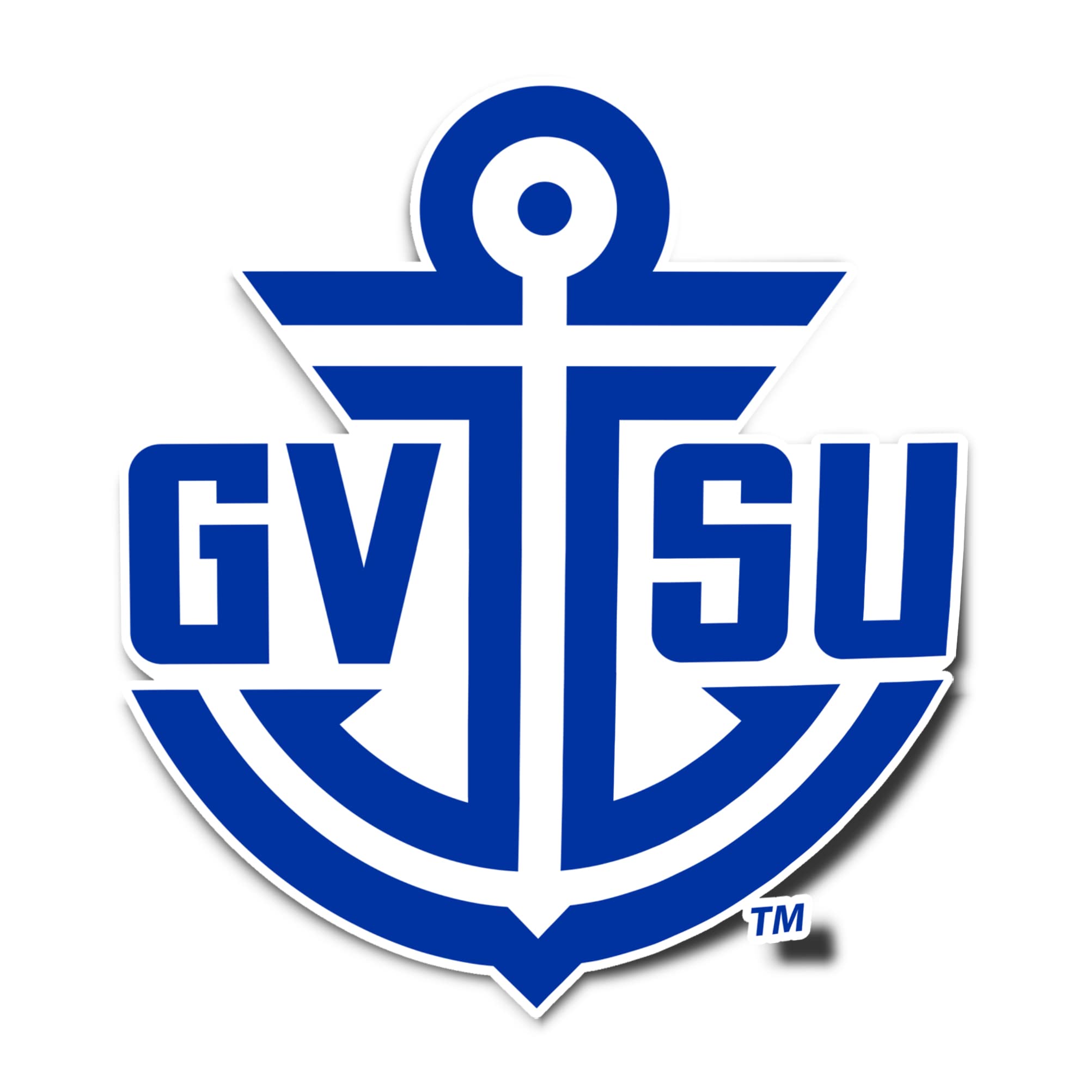 Gvsu Logo Grand Valley State University GV With Ribbon Logo Car Decal