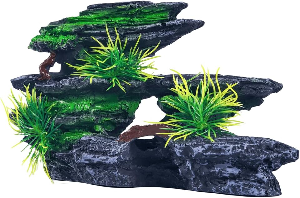 Amazon.com: SiissaPeksid Fish Tank Decoration - Aquarium Ornament Rock ...