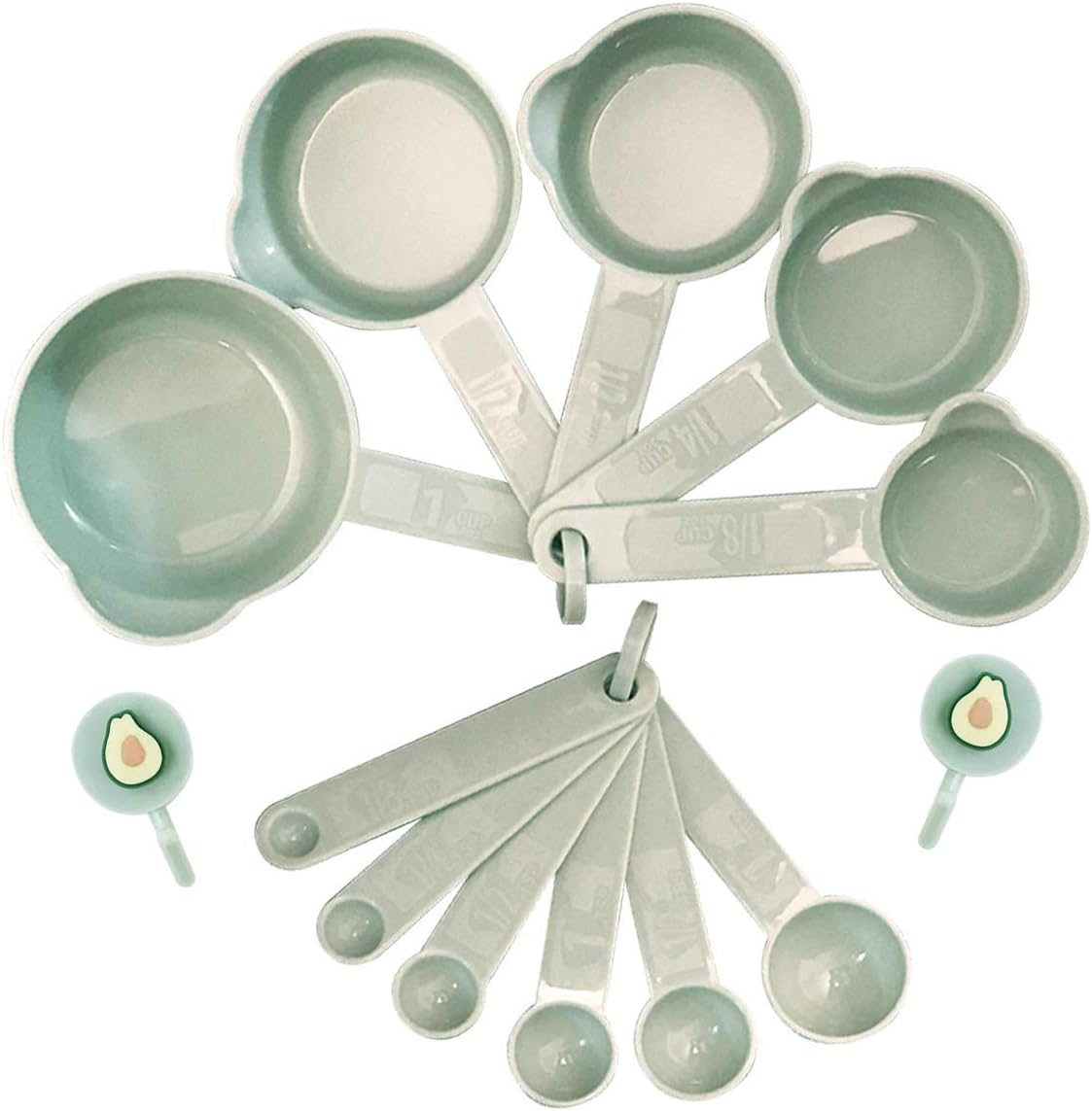 Amazon.com: TAKANAP Measuring Cups and Measuring Spoons Set of 11pcs ...