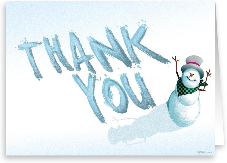 Amazon.com : Stonehouse Collection | Snowman Thank You Note Cards | 10 ...