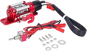 Amazon.com: RC Car Metal Steel Wired Automatic Simulated Winch with ...