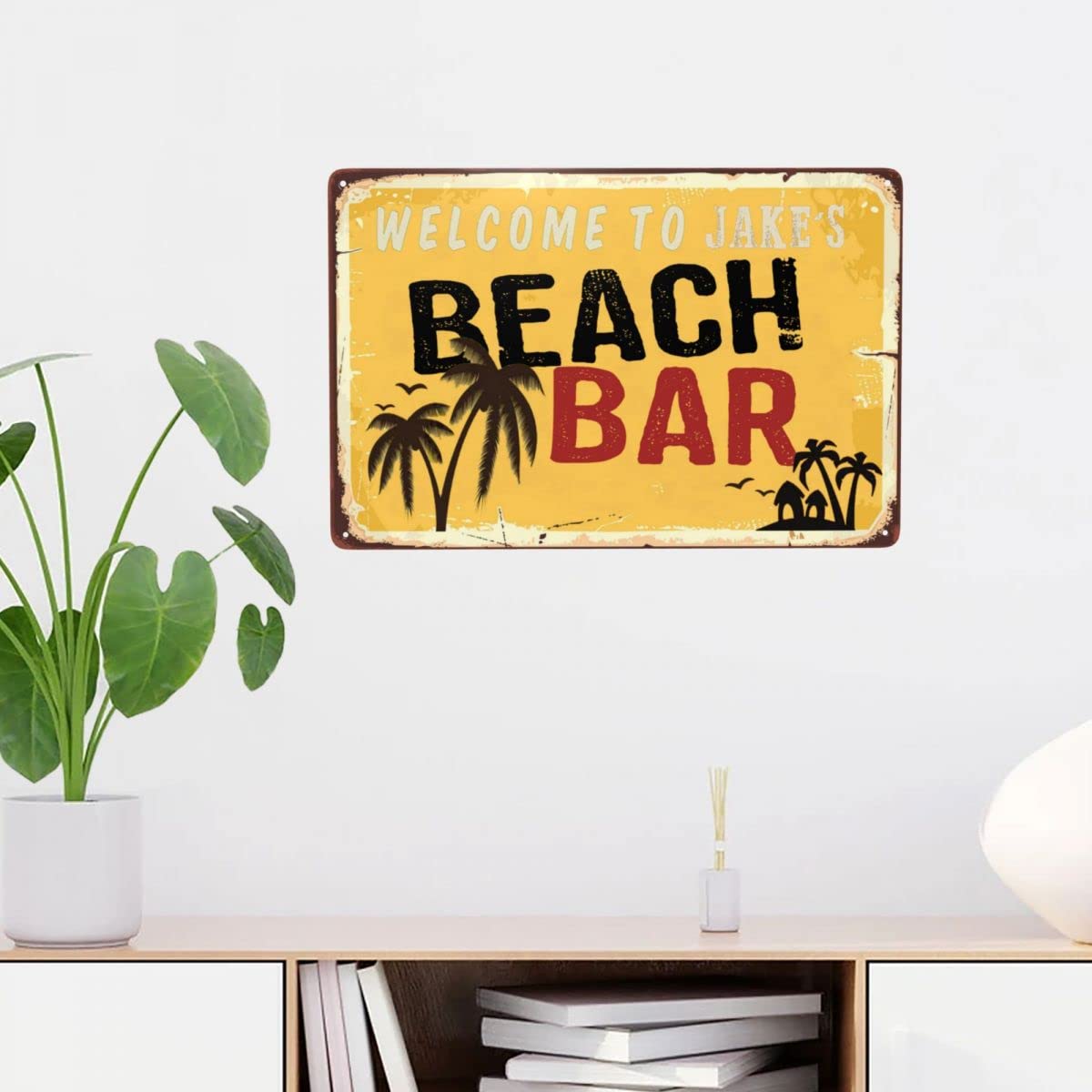 Vintage Beach Bar Signs Retro Beach House Bar Coastal Decor Art Sign