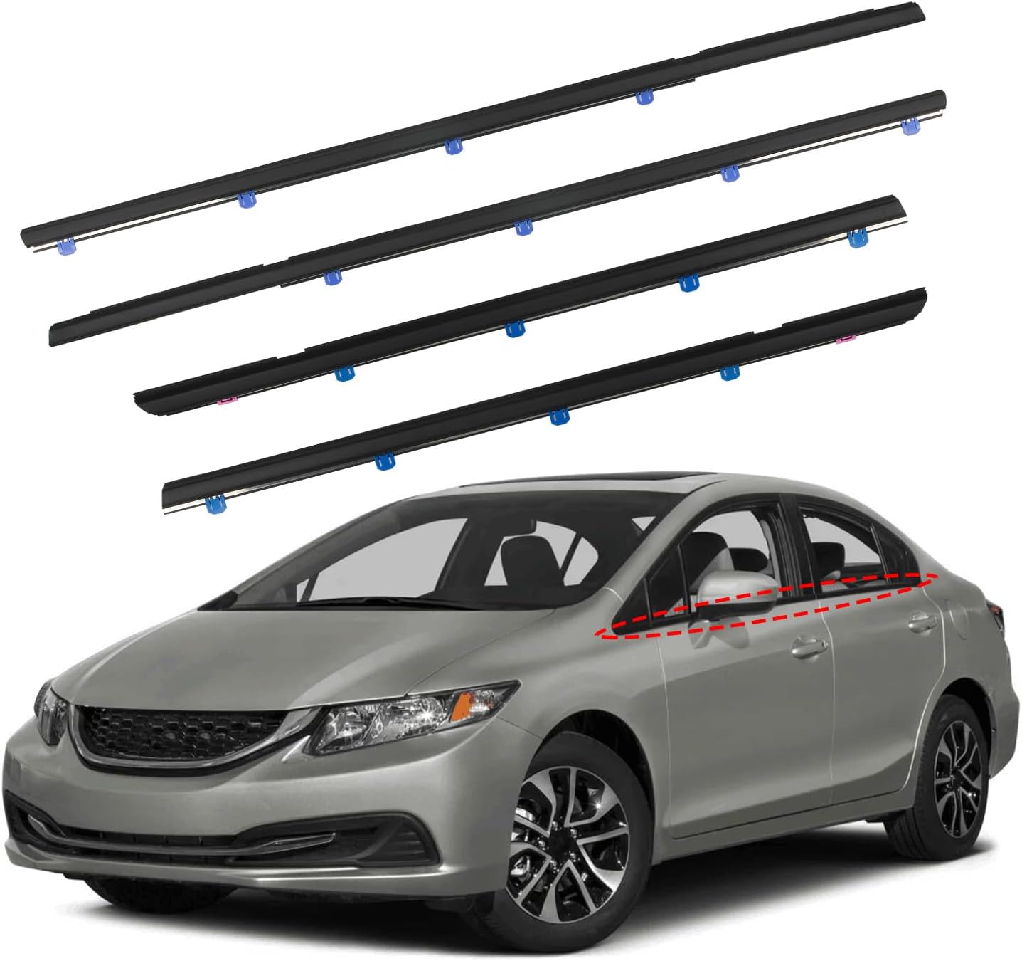 Amazon.com: Window Weatherstrip Moulding Trim Seal Belt Compatible with ...