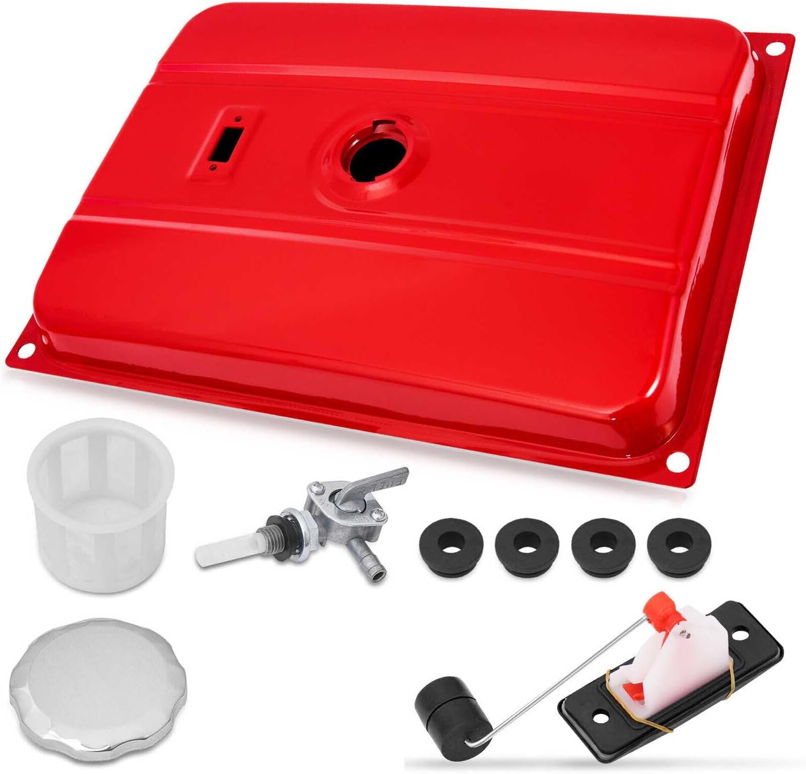 Amazon.com: New 4 Gallon Red Fuel Tank Fits Most Open Frame 5-7KW ...