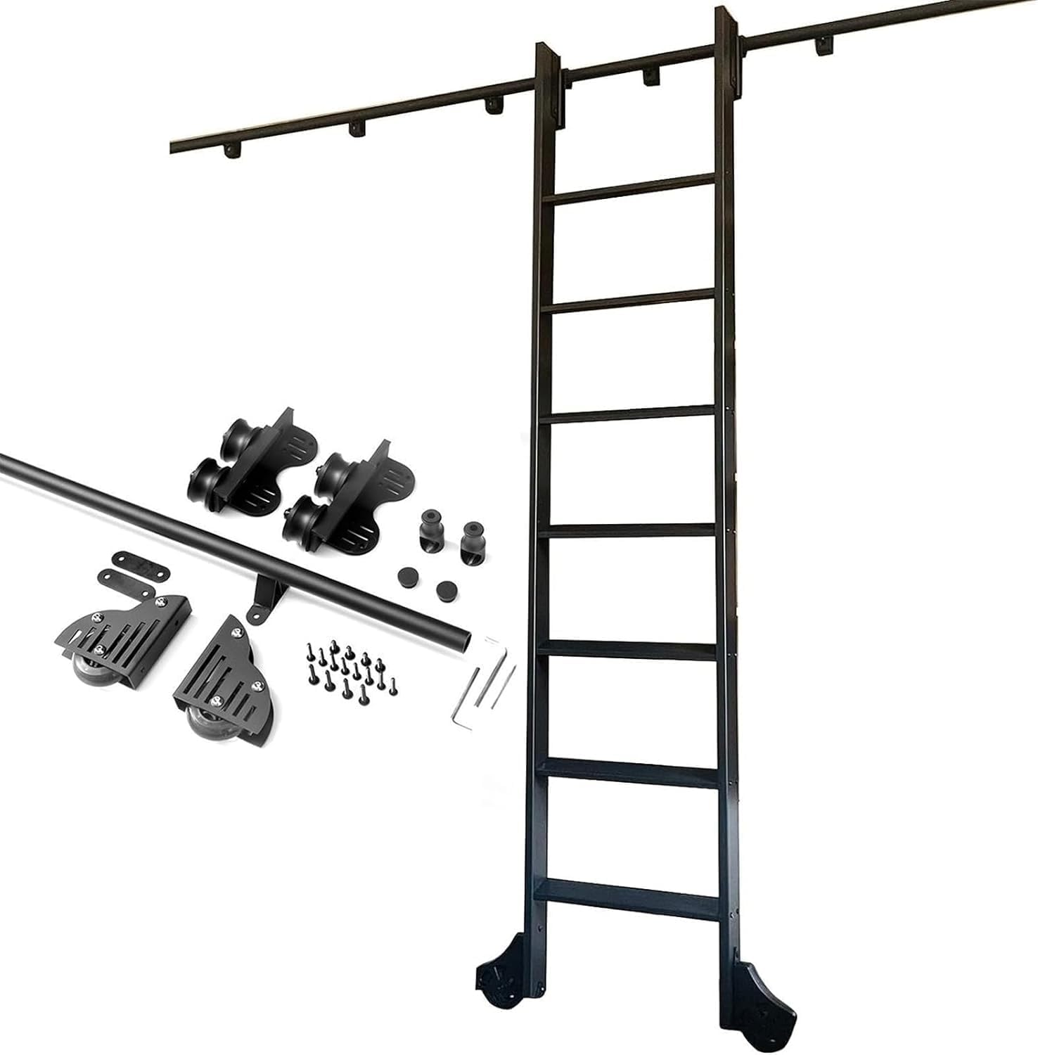 Intrekbare rolladder Hardwarebibliotheek Schuifladderrailset (geen ...