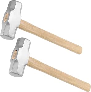 MUKCHAP 2 Pack Sledge Hammer 4lb Hammer with Wood Handle,Heavy Duty ...