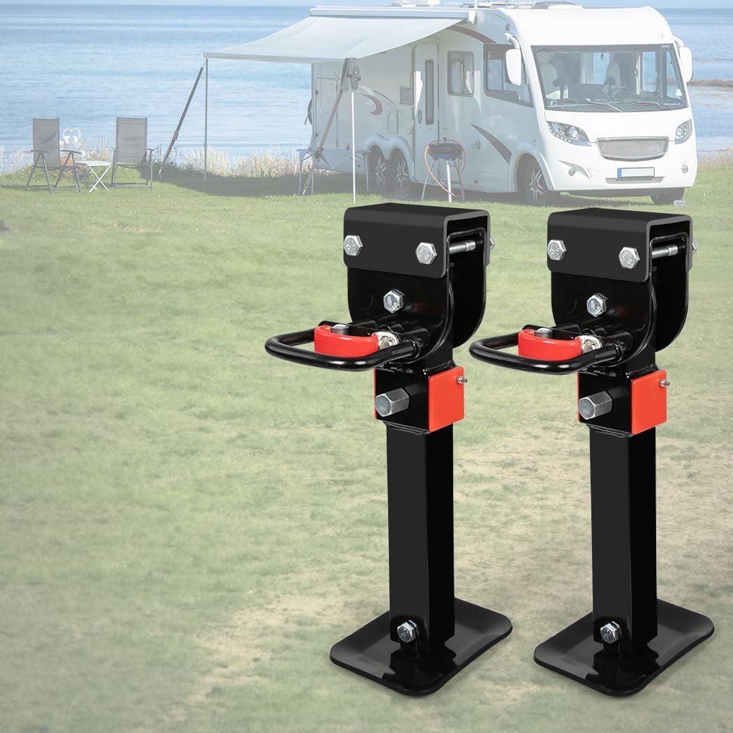 Manan 2X 400mm Drop Down Corner Legs, Caravan Stabilizer Steel Legs ...