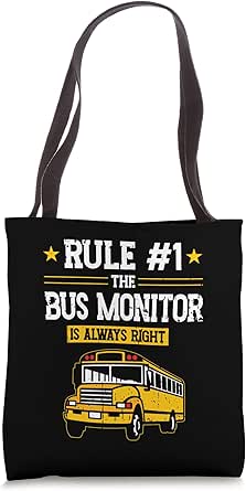 Amazon.com: School Bus Aide Back To School Bus Monitor Tote Bag ...