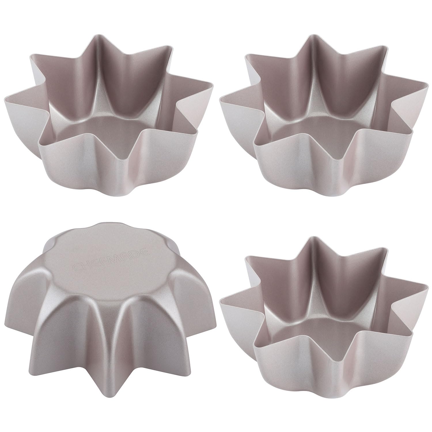 Amazon.com: CHEFMADE Octagon Star Pandoro Shape Cake Pan, 5-Inch 4Pcs ...