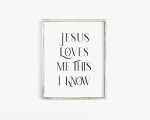 Amazon.com: Jesus Loves Me This I Know Wall Art Print Gethsemane ...