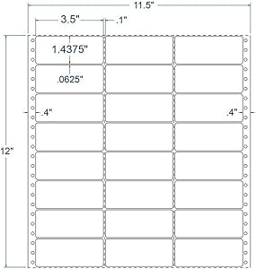 Amazon.com : Compulabel Pinfeed Labels Fanfold Permanent Adhesive, 3 1/ ...