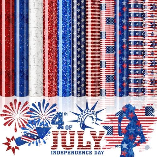 Amazon.com: JarThenaAMCS 11 Sheet 4th of July American Flag Heat ...