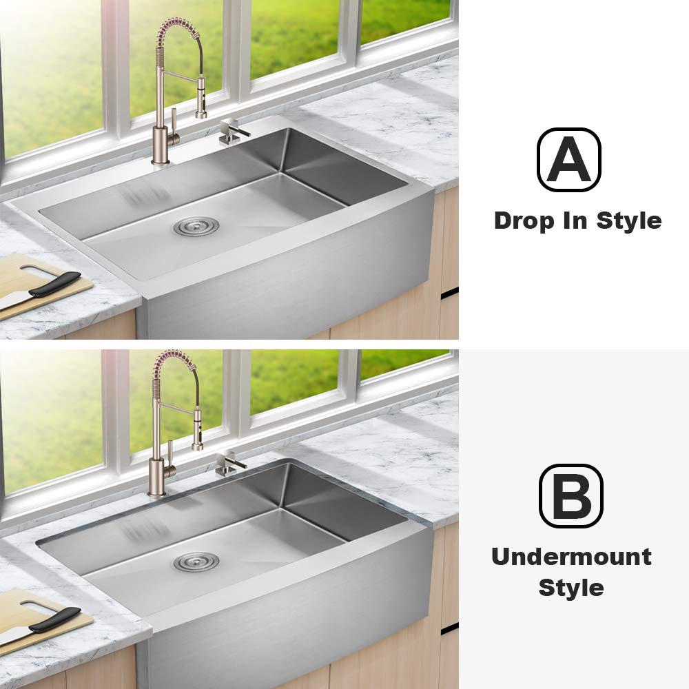 Snapklik.com : 33 Drop In Farmhouse Sink 33 Inch Farm Sink Drop-in ...