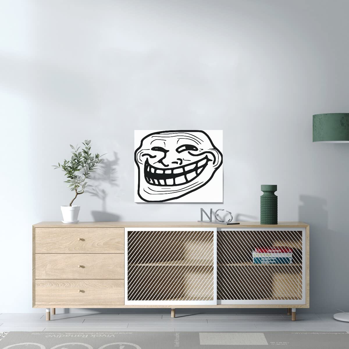 Trollgesicht, Echte Person Troll Gesicht Auf Den Klippen Der