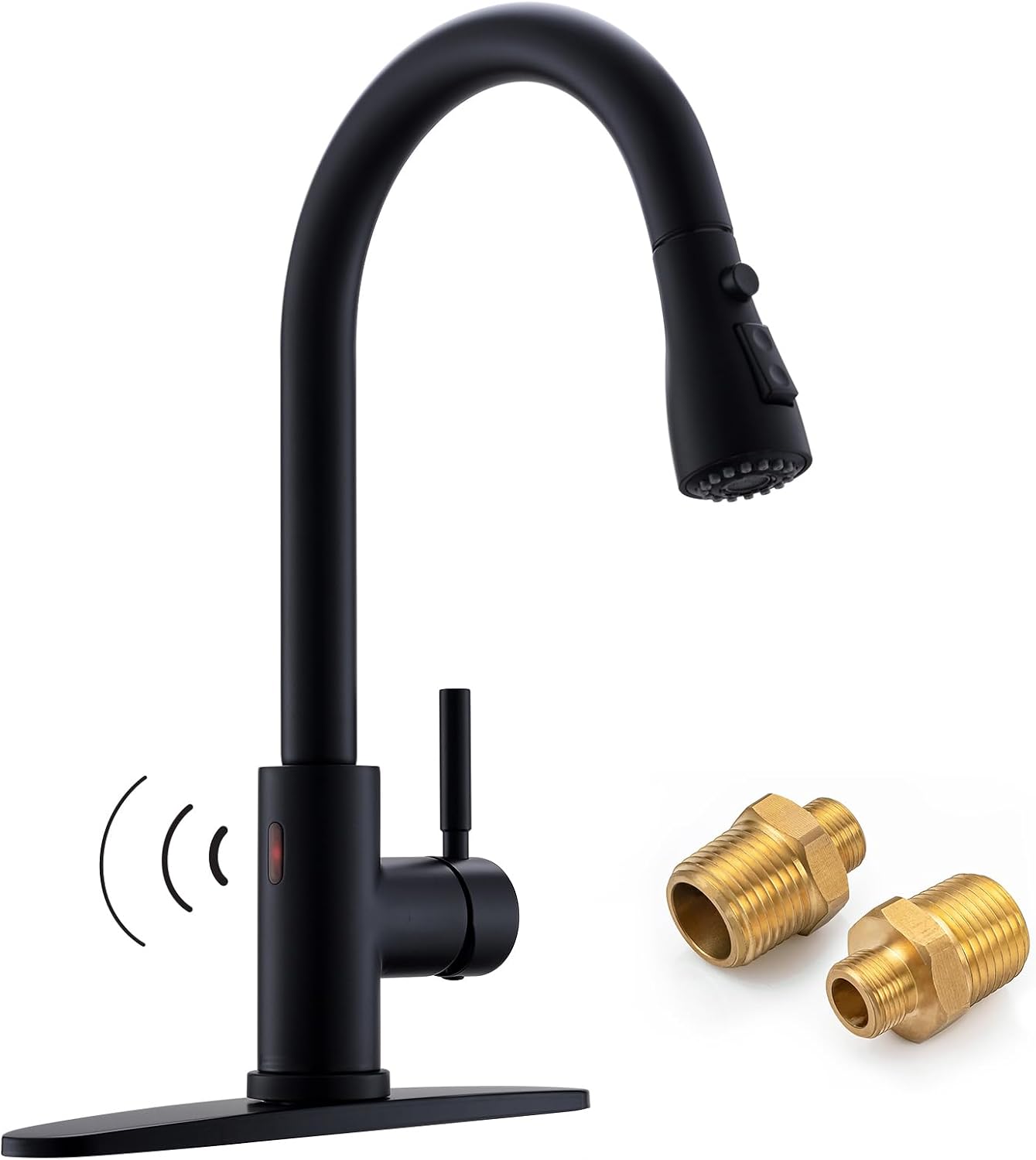 WEWE Black Kitchen Faucet, Touchless Kitchen Faucet with Pull Down ...