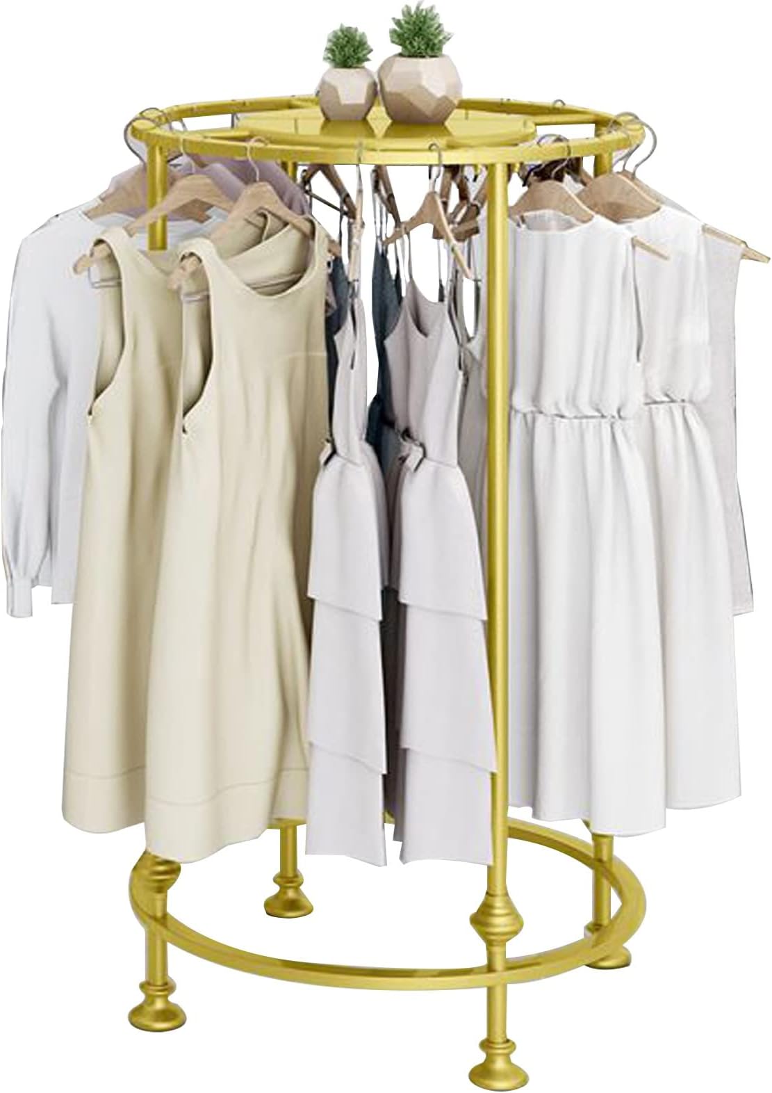 Amazon.com: Round Clothing Rack, Commercial Clothing Hanging Rack ...