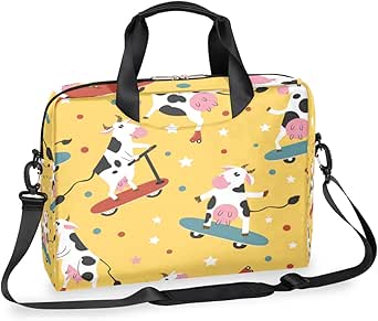 Amazon.com: cfpolar Funny Cow Laptop Bag Stylish and Durable Animal Cow ...