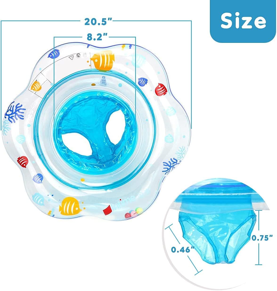 Child Swimming Ring Floats with Safety Seat Double Airbag Swim Rings ...