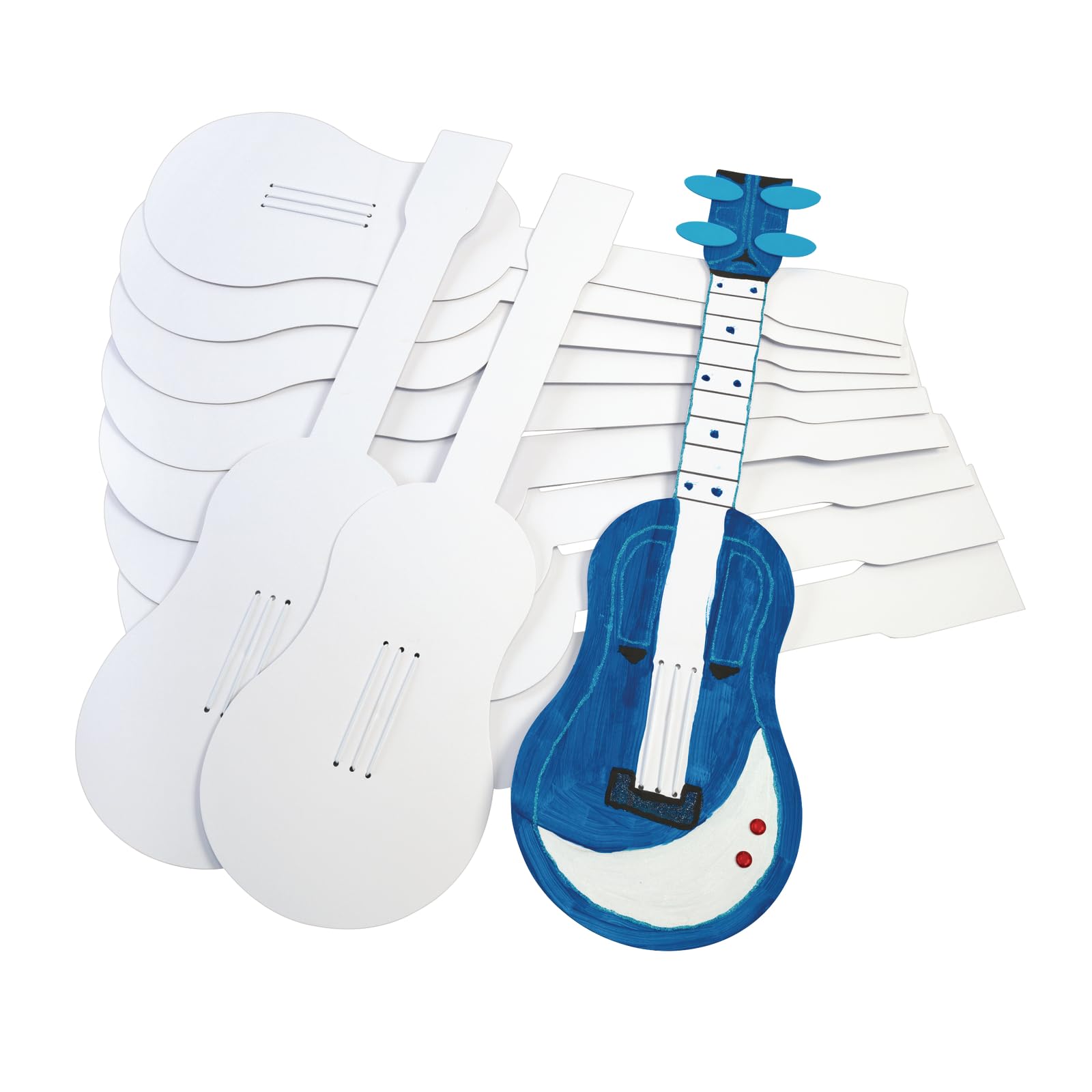 Snapklik.com : Decorate Your Own Guitars, Set Of 12, Sturdy Cardboard ...