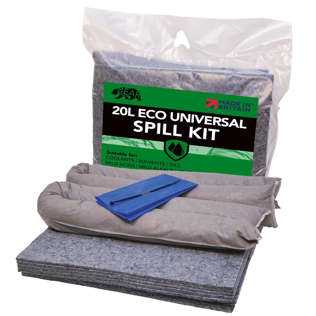 BearTOOLS Eco Spill Control Kit 20L Spills | Environmentally Friendly | 85% Recycled Natural ...
