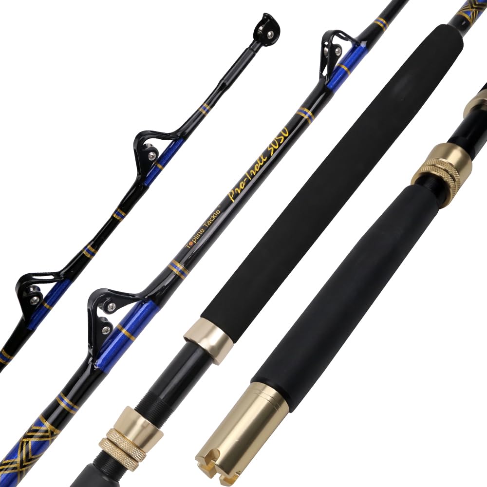 1-Piece Deep Sea Fishing Rods, Topline Tackle Saltwater Offshore Heavy ...