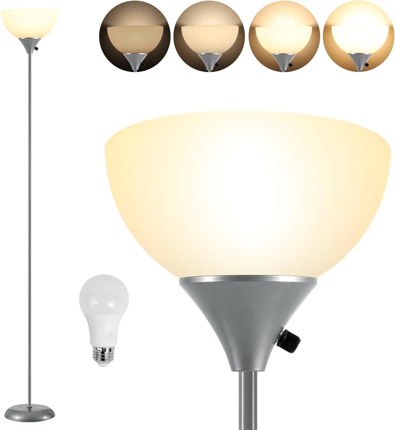 Floor Lamps for Living Room, Dimmable LED Modern Simple Standing Lamp ...