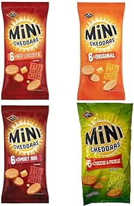Mini Cheddars Selection Jacobs Crisp Snacks Original & Smokey BBQ & Red ...