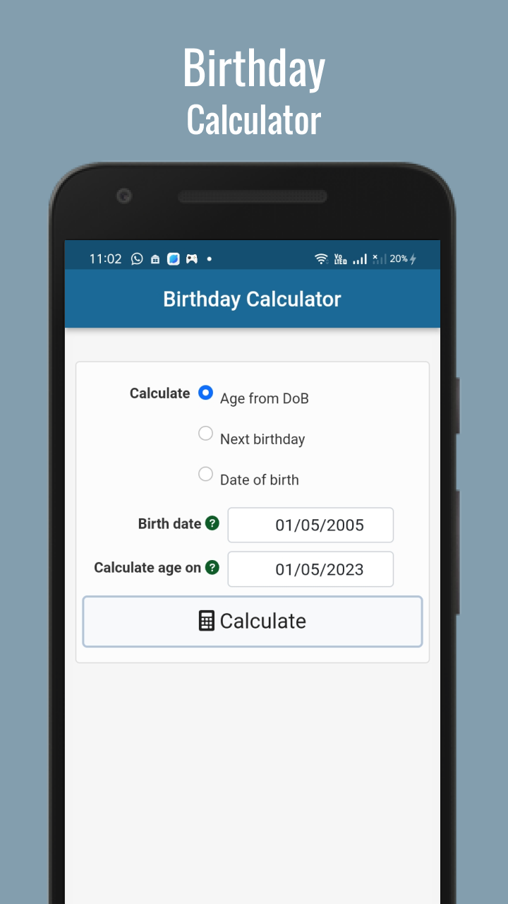 Birthday Calculator - App on Amazon Appstore