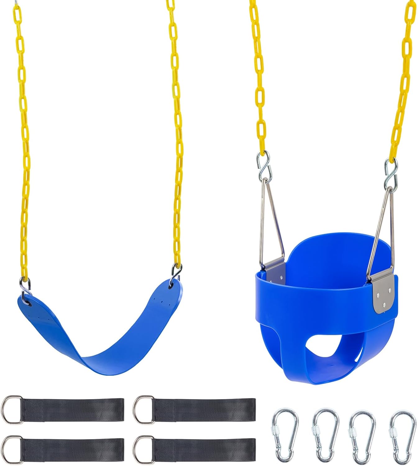 Amazon.com: 2Pcs EVA Soft Plastic Swing Set, Coated Heavy-Duty Iron ...
