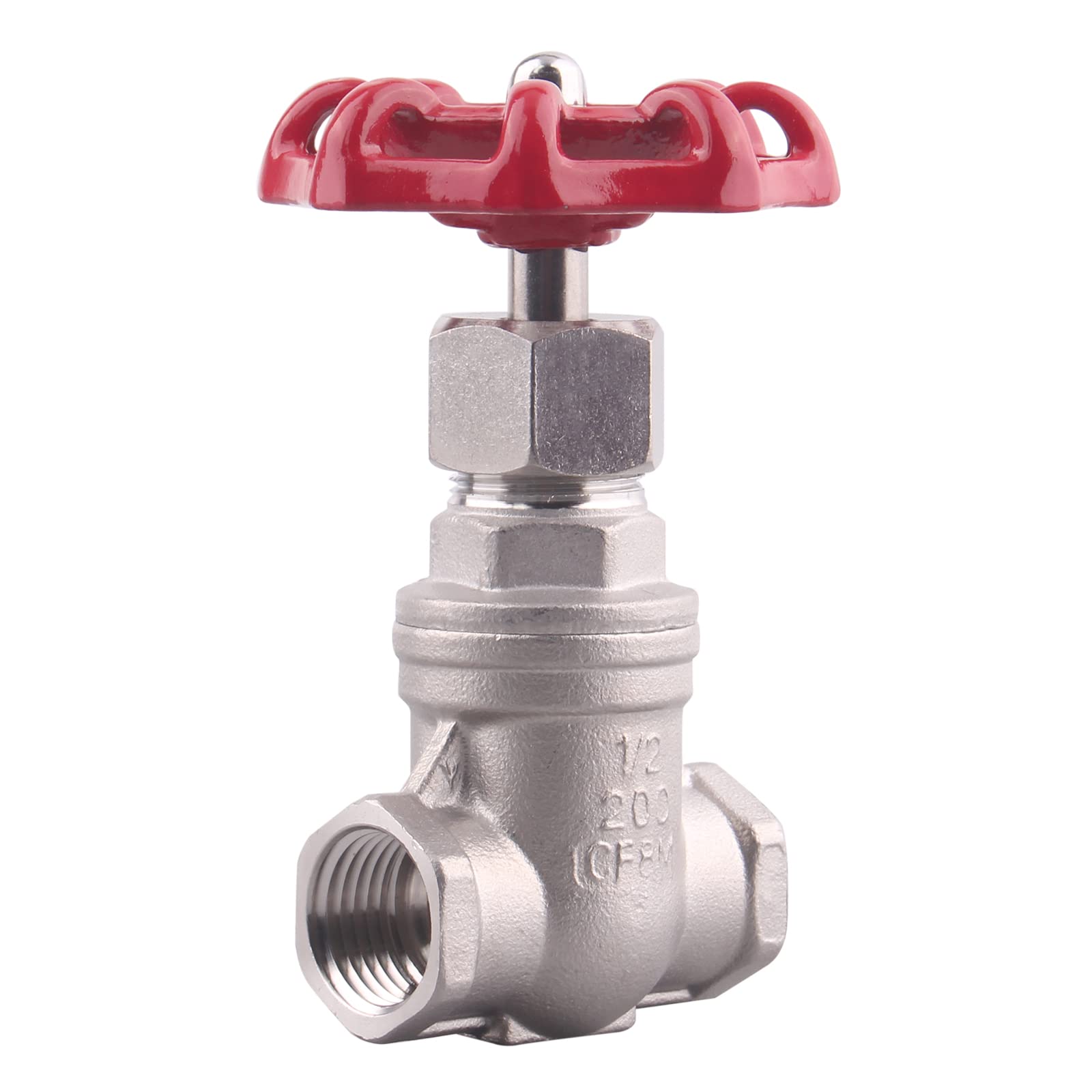 Buy GOVALVE Heavy Duty Gate Valve - 1/2" NPT Stainless Steel Female x ...