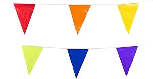 Amazon.com: SST Ltd 30ft Multi Color Pennant Flags Banner Rainbow Gay ...