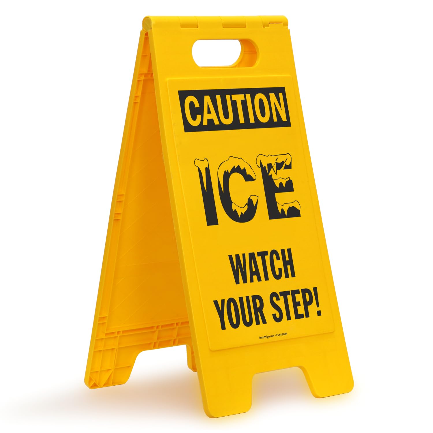 Amazon.com: SmartSign "Caution - Ice, Watch Your Step!" Folding Floor ...
