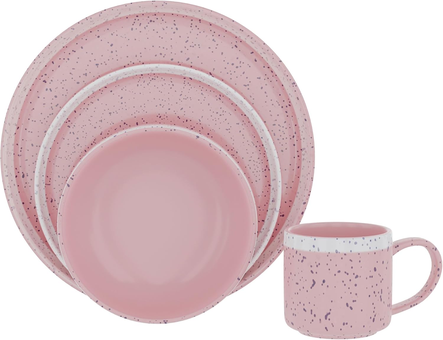 Amazon.com | American Atelier 4 Pc Dinnerware Set - Service for 1 ...