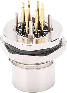 Amazon.com: ANKROYU M12 F1 S8X Jack Socket Panel, Brass X Type Solder ...