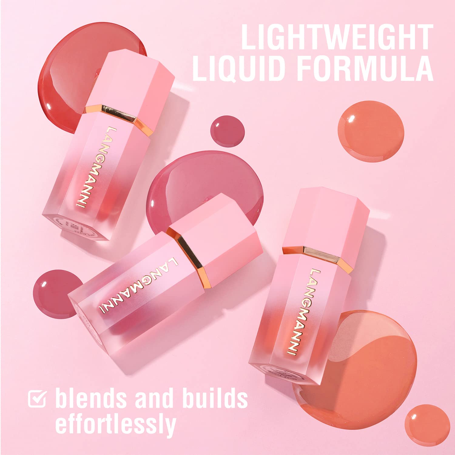Liquid Blush Makeup Smooth Liquid Blush Lightweight Long-Wearing Smudge ...