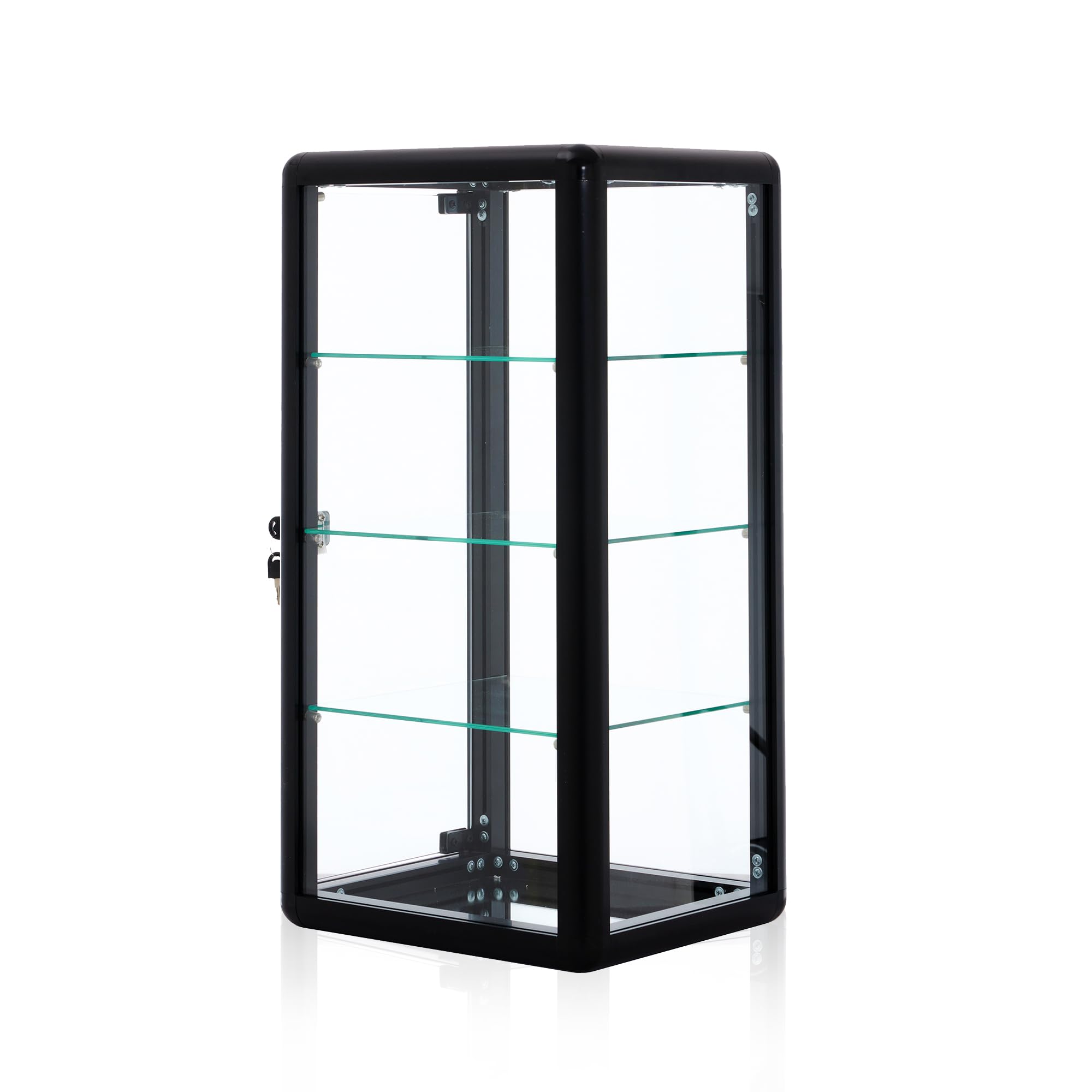 Amazon.com: VFY Glass Display Showcase with 2 Removable Glass Shelves ...