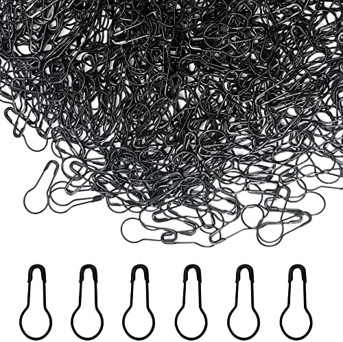 Amazon.com: Transun Moo 1000Pcs Black Safety Pins 0.8" Metal Bulb Pins ...