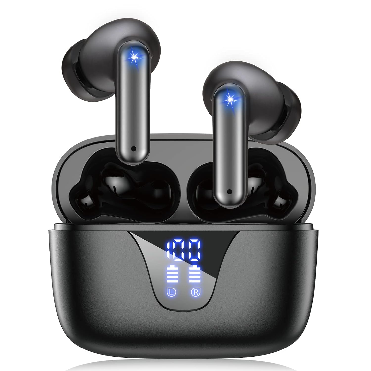 ZIUTY Wireless Earbuds, V5.3 Headphones 50H Playtime with LED Digital ...