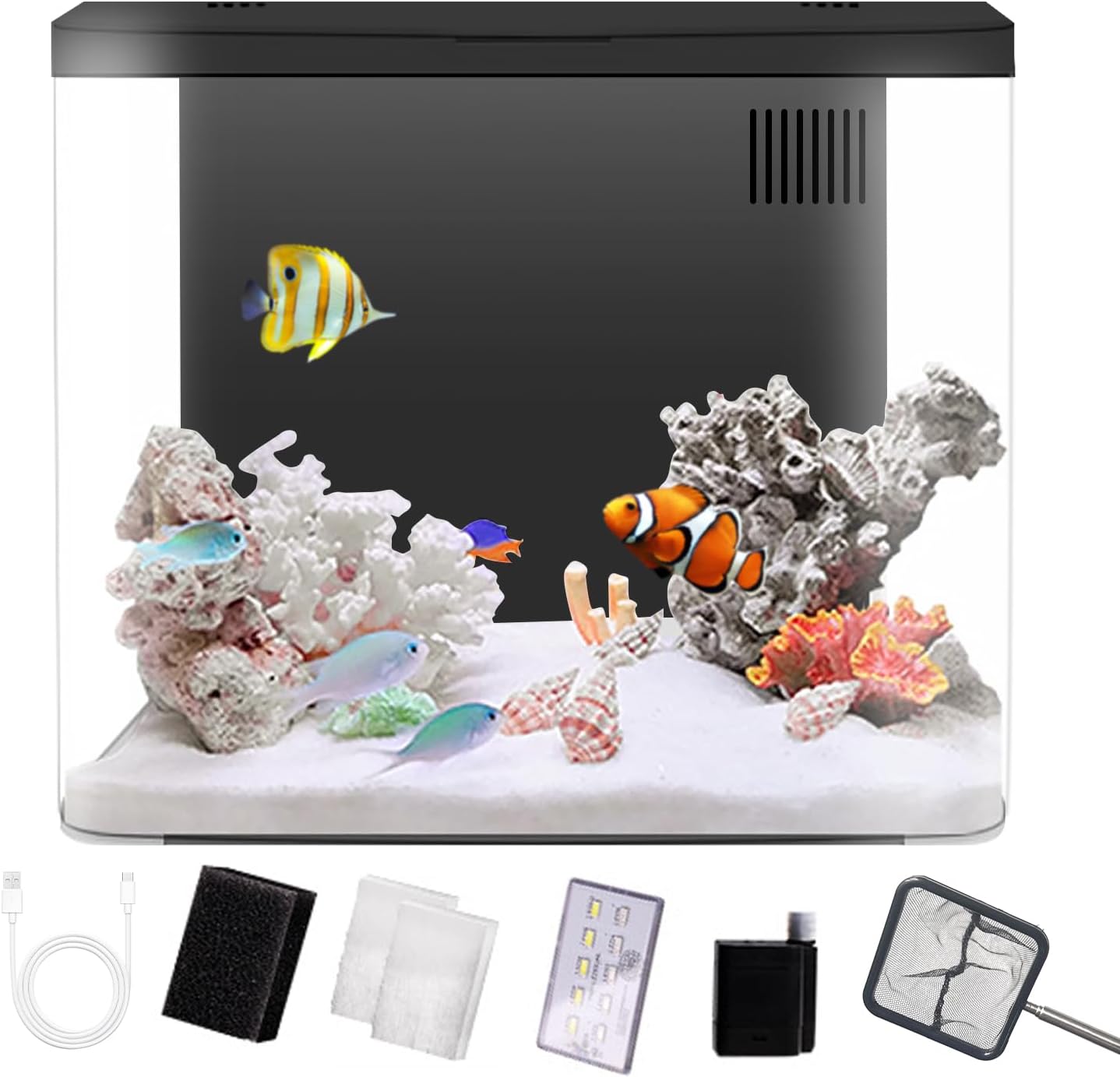 Pecera para Pez Betta, Acuario para Peces, con Filtración Auto Cíclica ...