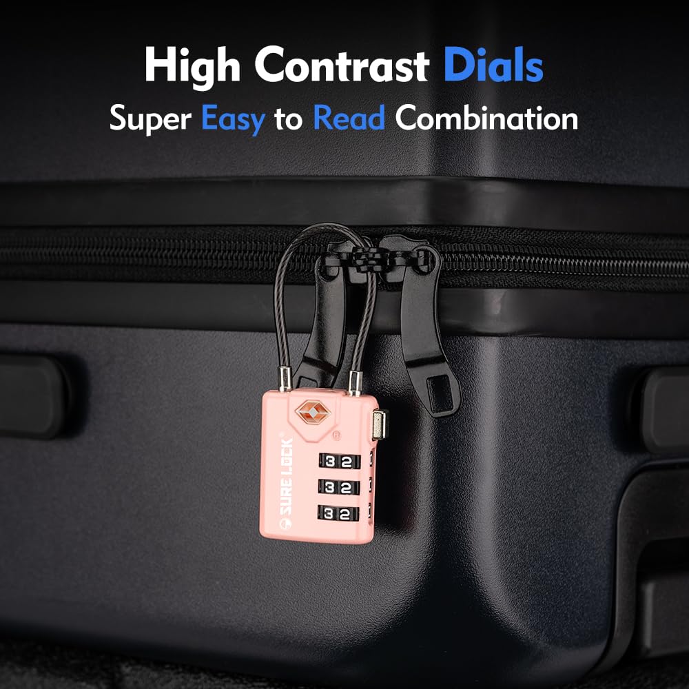 Snapklik.com : SURE LOCK TSA Compatible Travel Luggage Locks ...
