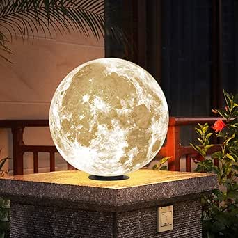 ZALORD Moon Outdoor Post Lantern Modern Fence Deck Column Cap Lamp ...
