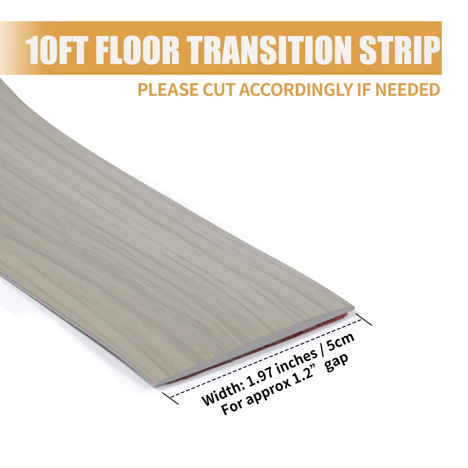Snapklik.com : Floor Transition Strip, 10 Ft Self-Adhesive Vinyl, PVC ...
