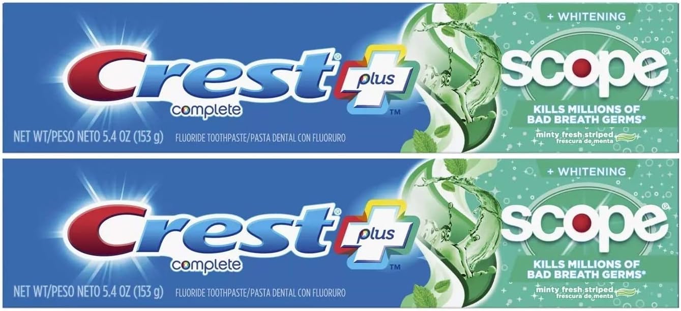 Crest P&G- Toothpaste Plus Scope Whitening Minty Fresh (Pack of 2): Buy ...