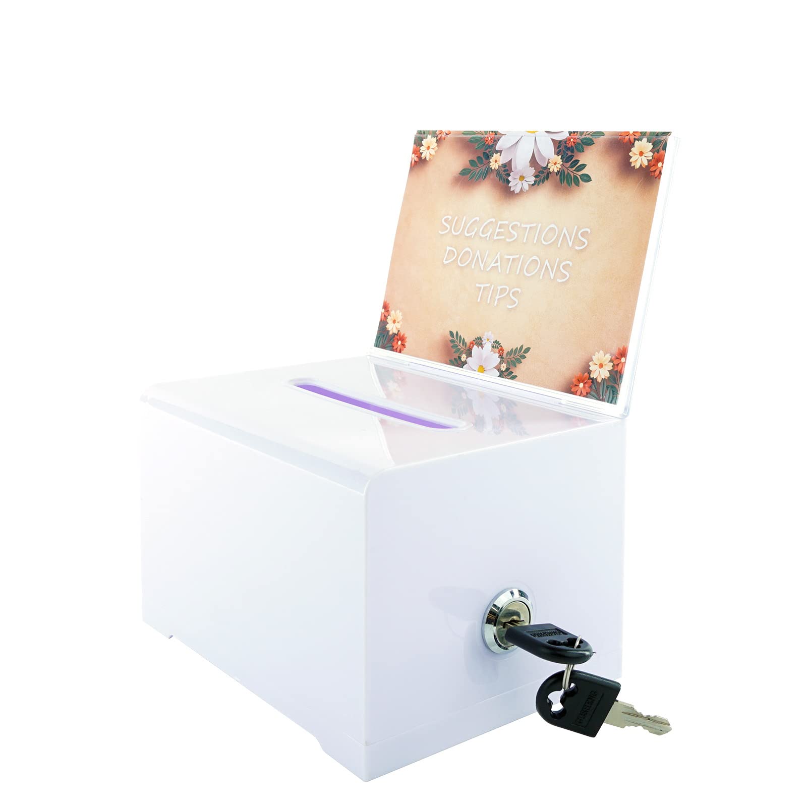 Amazon.com: Donation Ballot Box with Lock - Secure Suggestion Box ...