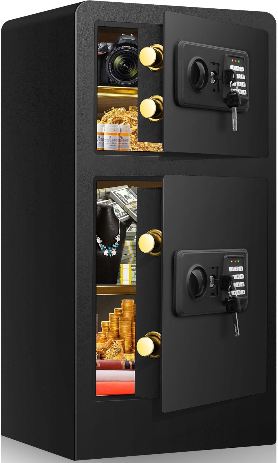 6.1 Cu ft Extra Large Home Safe Fireproof Waterproof with [DOUBLE SAFES], Heavy Duty Fireproof ...