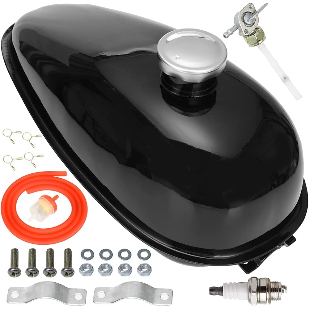 $8/mo - Finance FVRITO Metal Motorized Bike Gas Tank 4L Compatible with ...