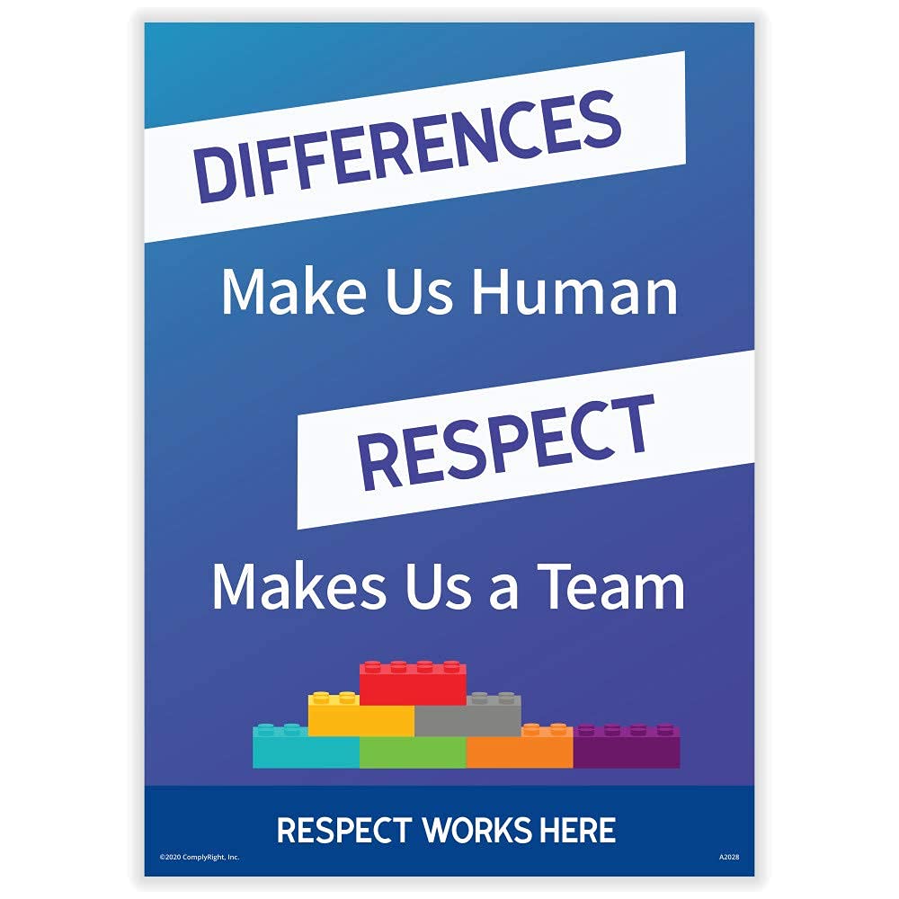 Amazon.com: ComplyRight Respect Works Here Differences Make Us Human ...